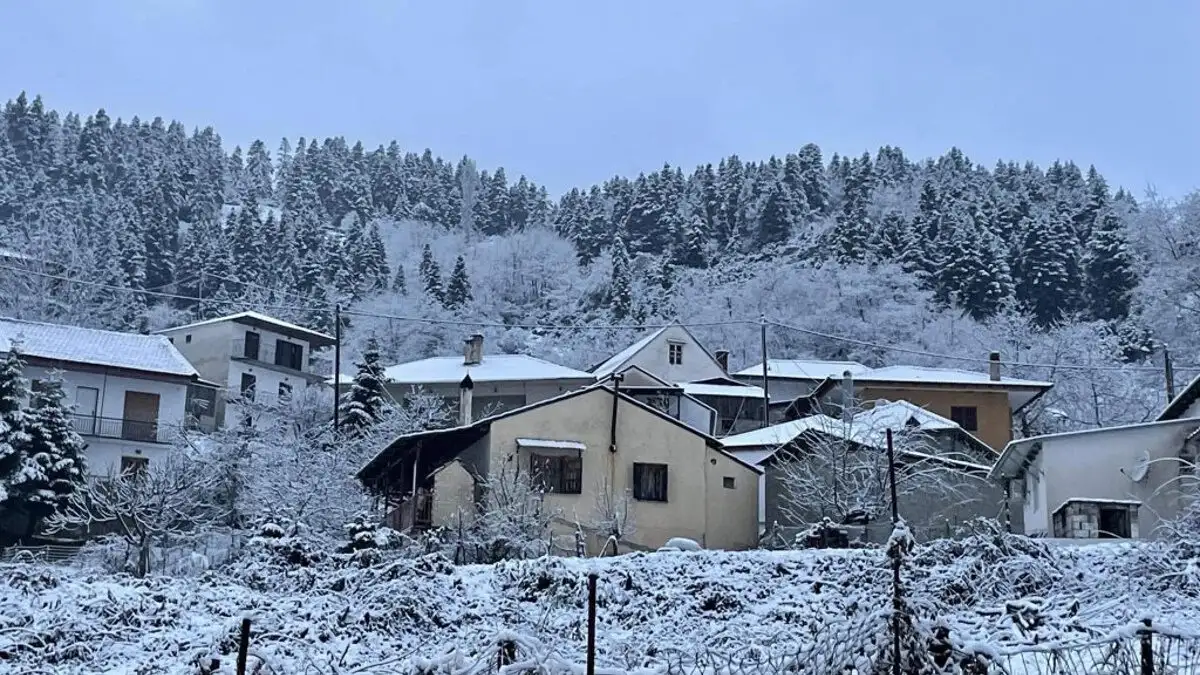 Τρίκαλα: Μαγευτικές εικόνες από τη χιονισμένη Χρυσομηλιά | Allgood.gr